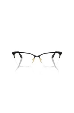 Versace 54mm Cat Eye Optical Glasses - Gold/black