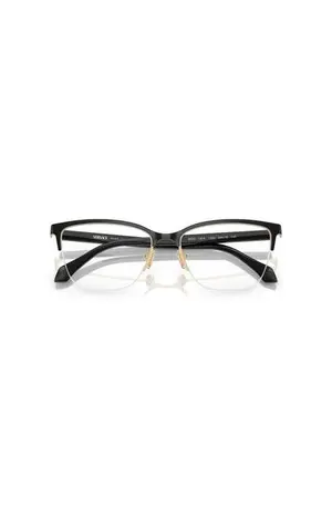 Versace 54mm Cat Eye Optical Glasses - Gold/black