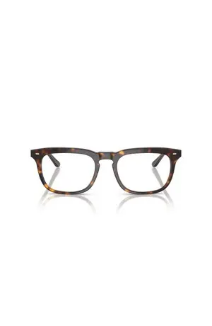 Brooks Brothers 53mm Rectangle Optical Glasses - Tortoise