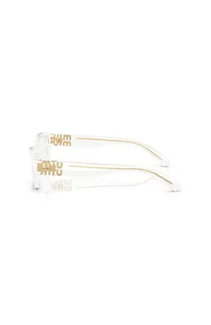 Miu Miu 51mm Irregular Eyeglasses - Transparent