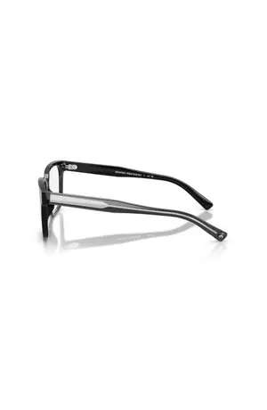 Brooks Brothers 54mm Rectangle Optical Glasses - Black