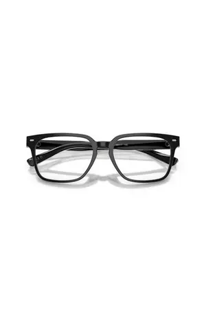 Brooks Brothers 54mm Rectangle Optical Glasses - Black