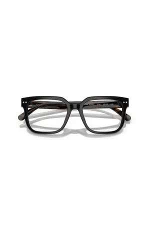 Ralph Lauren 51mm Rectangle Optical Glasses - Black