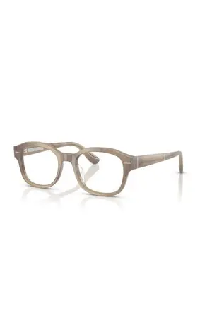 Brunello Cucinelli 53mm Rectangle Optical Glasses - Brown