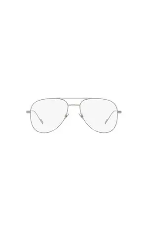 Saint Laurent Aviator Full Rim Eyeglasses - Silver