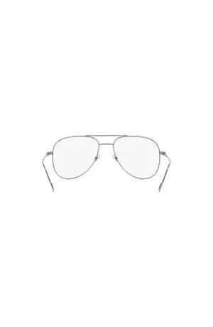 Saint Laurent Aviator Full Rim Eyeglasses - Silver