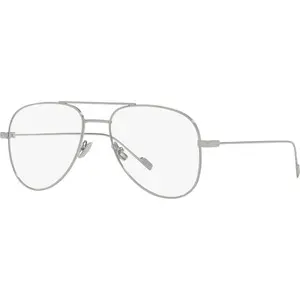 Saint Laurent Aviator Full Rim Eyeglasses - Silver