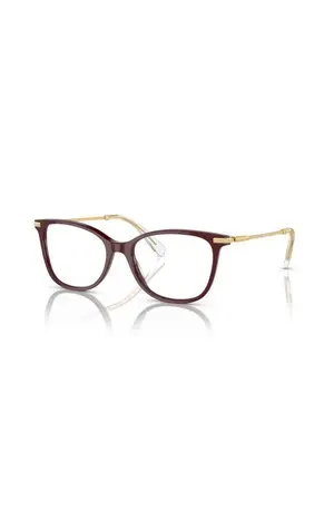 SWAROVSKI 54mm Square Optical Eyeglasses - Red
