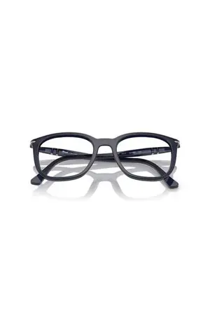 Persol 50mm Rectangle Optical Glasses - Blue