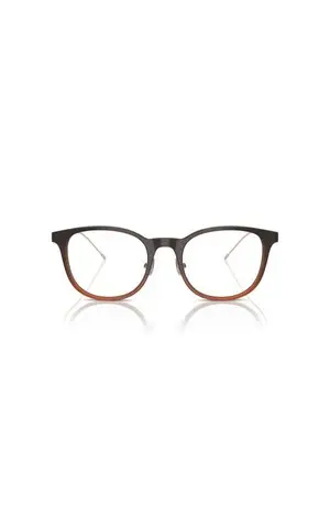 Brunello Cucinelli 51mm Rectangle Full Rim Eyeglasses - Brown