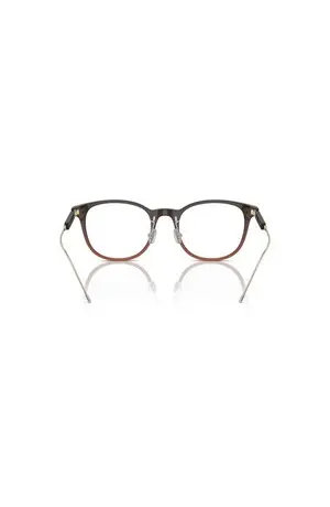 Brunello Cucinelli 51mm Rectangle Full Rim Eyeglasses - Brown
