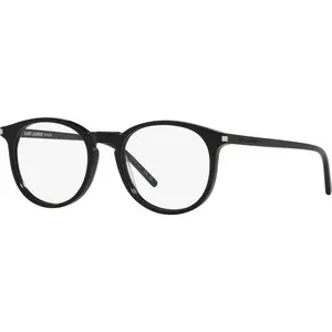 Saint Laurent 50mm Round Optical Glasses - Black