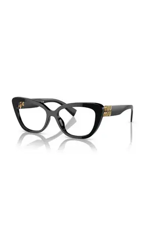 Miu Miu 55mm Cat Eye Optical Glasses - Black