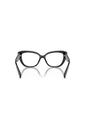 Miu Miu 55mm Cat Eye Optical Glasses - Black