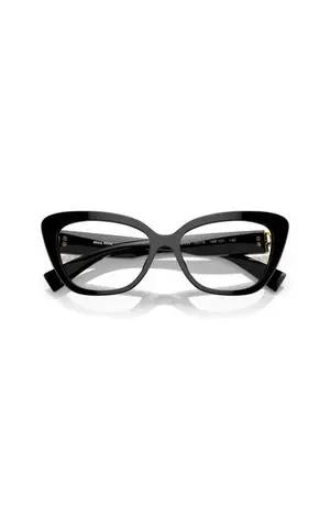 Miu Miu 55mm Cat Eye Optical Glasses - Black