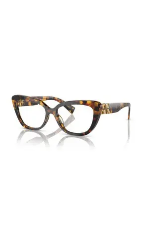 Miu Miu 55mm Cat Eye Optical Glasses Tortoise