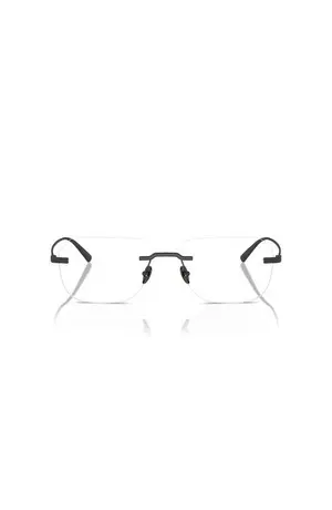 FERRARI 55mm Rectangle Rimless Eyeglasses