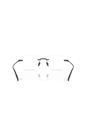 FERRARI 55mm Rectangle Rimless Eyeglasses