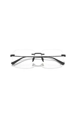 FERRARI 55mm Rectangle Rimless Eyeglasses