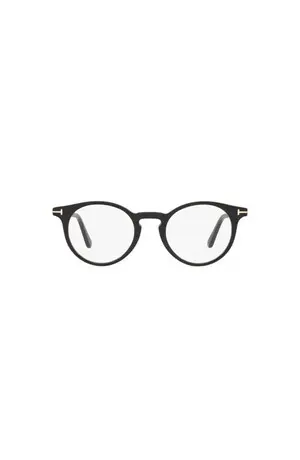 TOM FORD 48mm Round Optical Glasses - Black