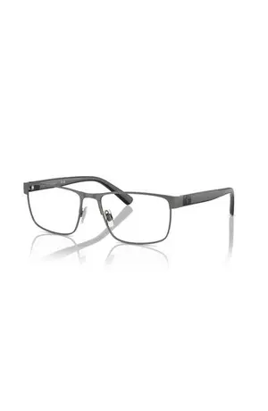 Polo Ralph Lauren 56mm Rectangle Full Rim Optical Glasses - Grey