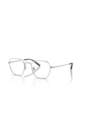 Oliver Spencer 49mm Rectangle Optical Glasses - Silver