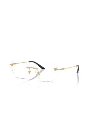 Versace 55mm Round Rimless Optical Glasses Gold
