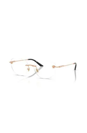 Versace 55mm Round Rimless Optical Glasses - Pink