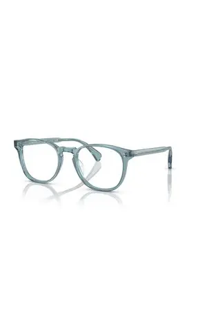 Oliver Spencer 51mm Round Optical Glasses - Blue