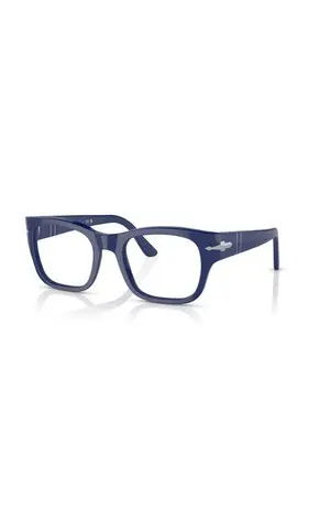 Persol 52mm Rectangle Optical Glasses - Blue