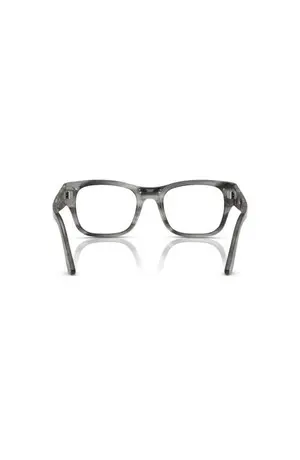 Persol Rectangle Acetate Eyeglasses - Grey