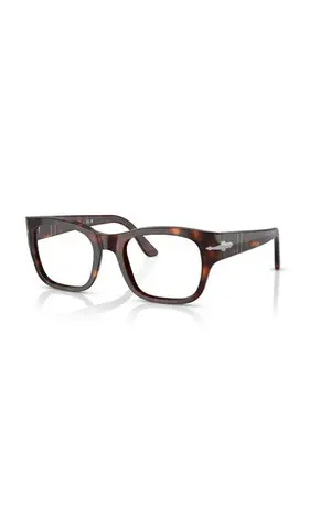 Persol 52mm Rectangle Optical Glasses - Tortoise