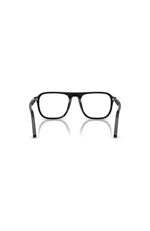 Persol 53mm Square Optical Glasses - Black