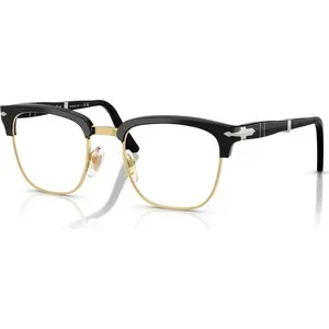 Persol 50mm Square Optical Eyeglasses - Black