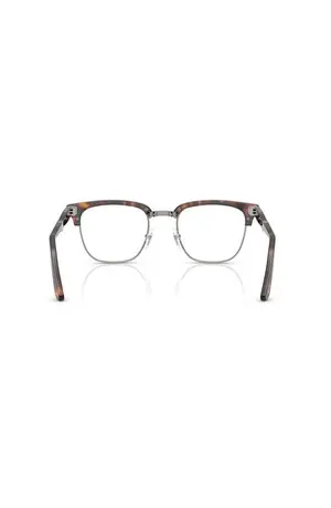 Persol 50mm Square Optical Eyeglasses - Tortoise