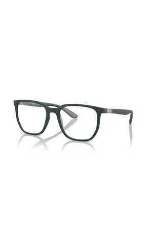 Ray-ban 55mm Irregular Optical Glasses - Green