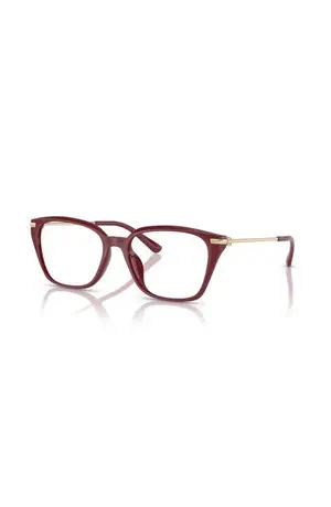 Michael Kors 54mm Rectangle Full Rim Optical Glasses - Red