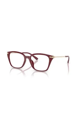 Michael Kors Rectangular Full Rim Eyeglasses - Red