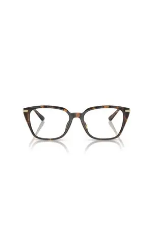Michael Kors 54mm Rectangle Full Rim Optical Glasses - Tortoise