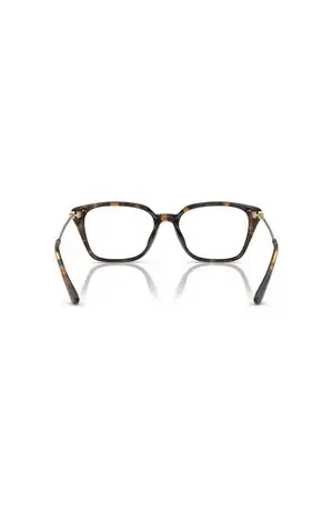 Michael Kors 54mm Rectangle Full Rim Optical Glasses - Tortoise