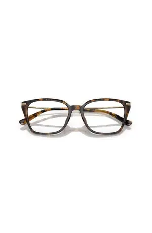 Michael Kors 54mm Rectangle Full Rim Optical Glasses - Tortoise