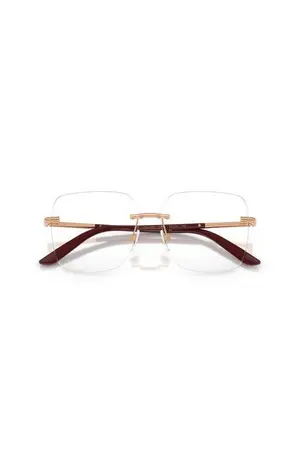 Dolce & Gabbana 57mm Square Rimless Optical Glasses - Pink