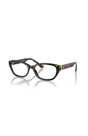 JIMMY CHOO 53mm Oval Eyeglasses - Tortoise