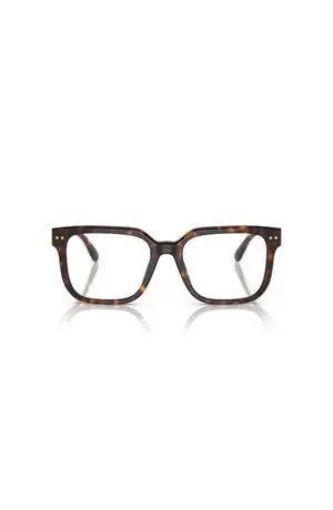 Ralph Lauren 53mm Rectangle Optical Glasses - Brown