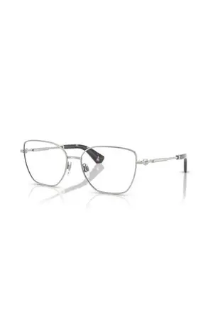 Burberry 54mm Cat Eye Optical Glasses Silver