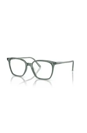 Oliver Spencer 50mm Square Full Rim Eyeglasses Green