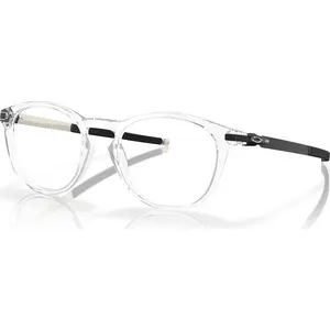 Oakley 50mm Round Full Rim Eyeglasses - Transparent