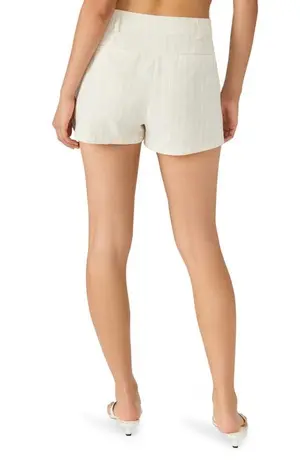 Steve Madden Minette Textured Stripe High-waisted Shorts