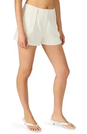 Steve Madden Minette Textured Stripe High-waisted Shorts