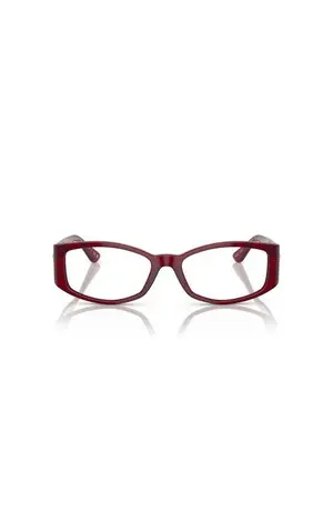Versace 54mm Irregular Eyeglasses - Red